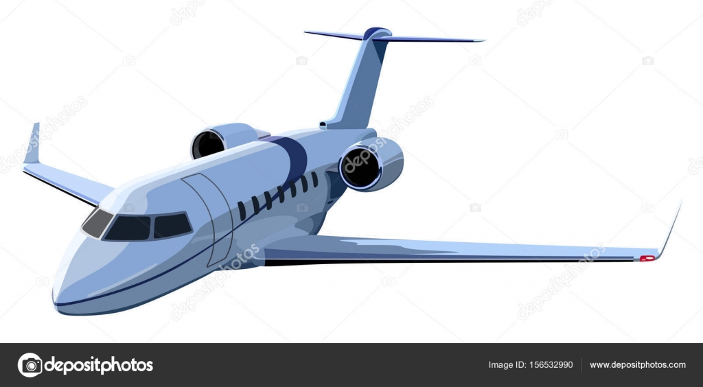 Jet airplane on a white background Stock Vector by ©Chubarov 156532990