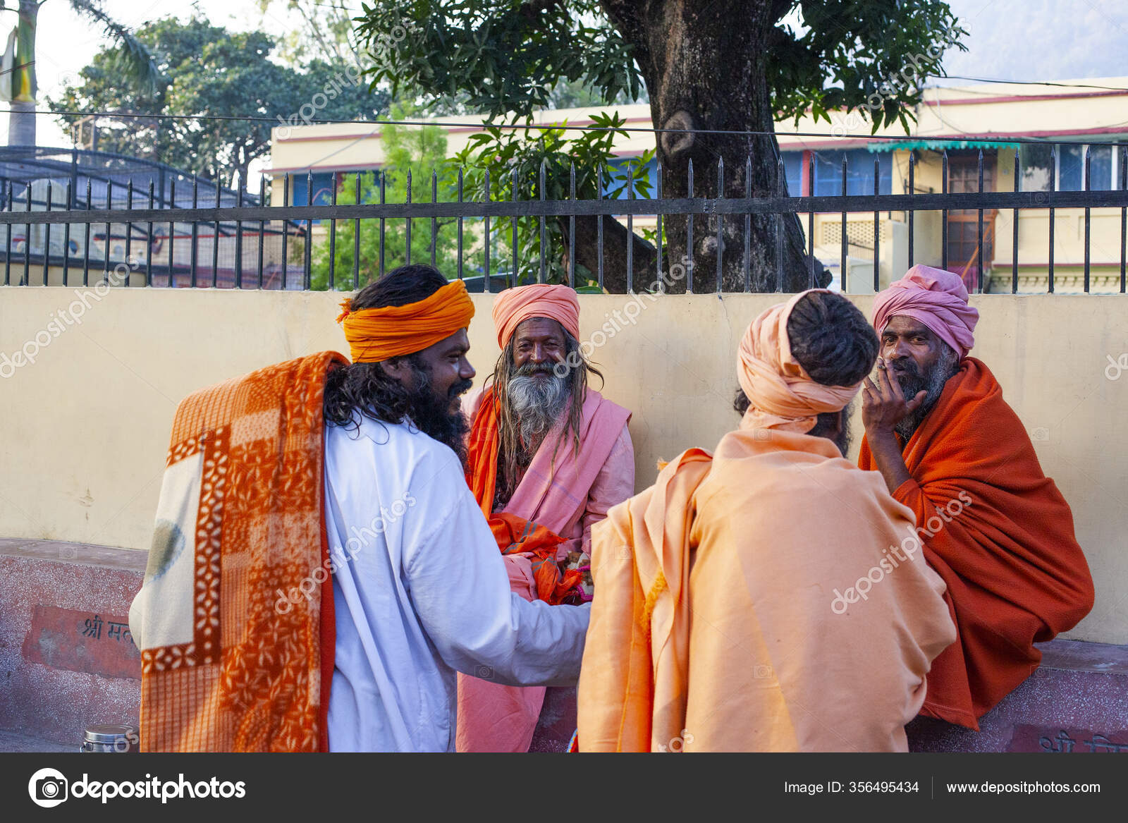 Rishikesh Uttarakhand India December 2019 Indian Hindu Devotee Monks ...