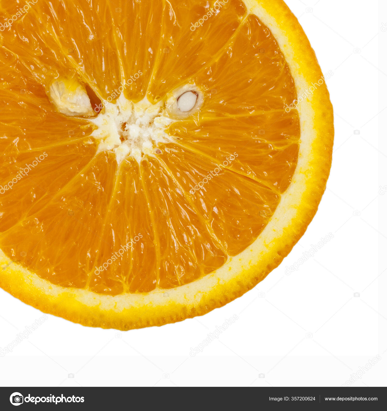 Orange Slice Isolated White Background — Stock Photo © Alexandra Lande #357200624