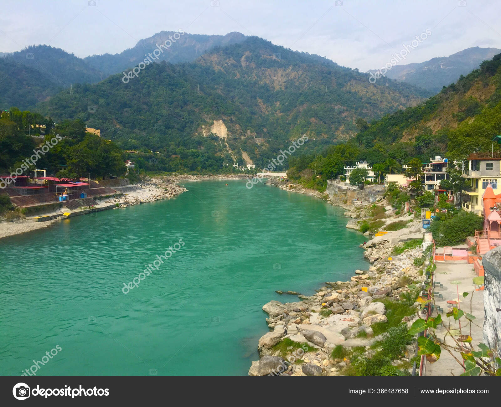 Beautiful View Clear Ganga River Rishikesh India — Stock Photo ...