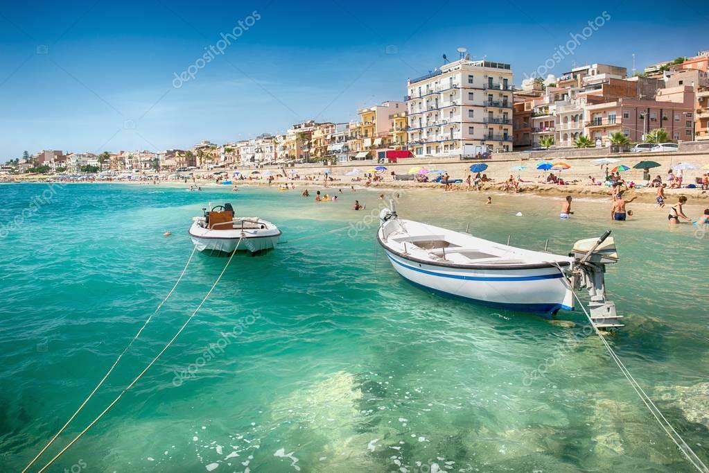 Beach in Giardini Naxos, Sicily – Stock Editorial Photo © pitrs10 ...