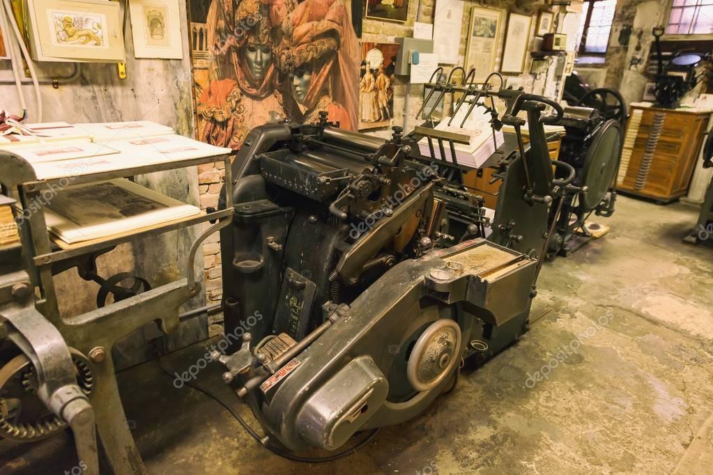 Old printing machine — Stock Photo © pitrs10 #151607490