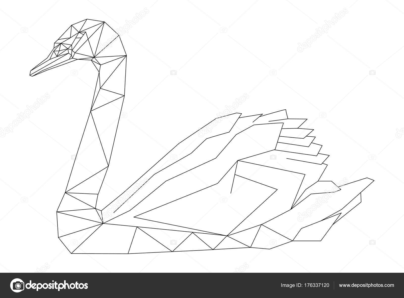 Swan geometric style Stock Vector by ©pavelmidi 176337120