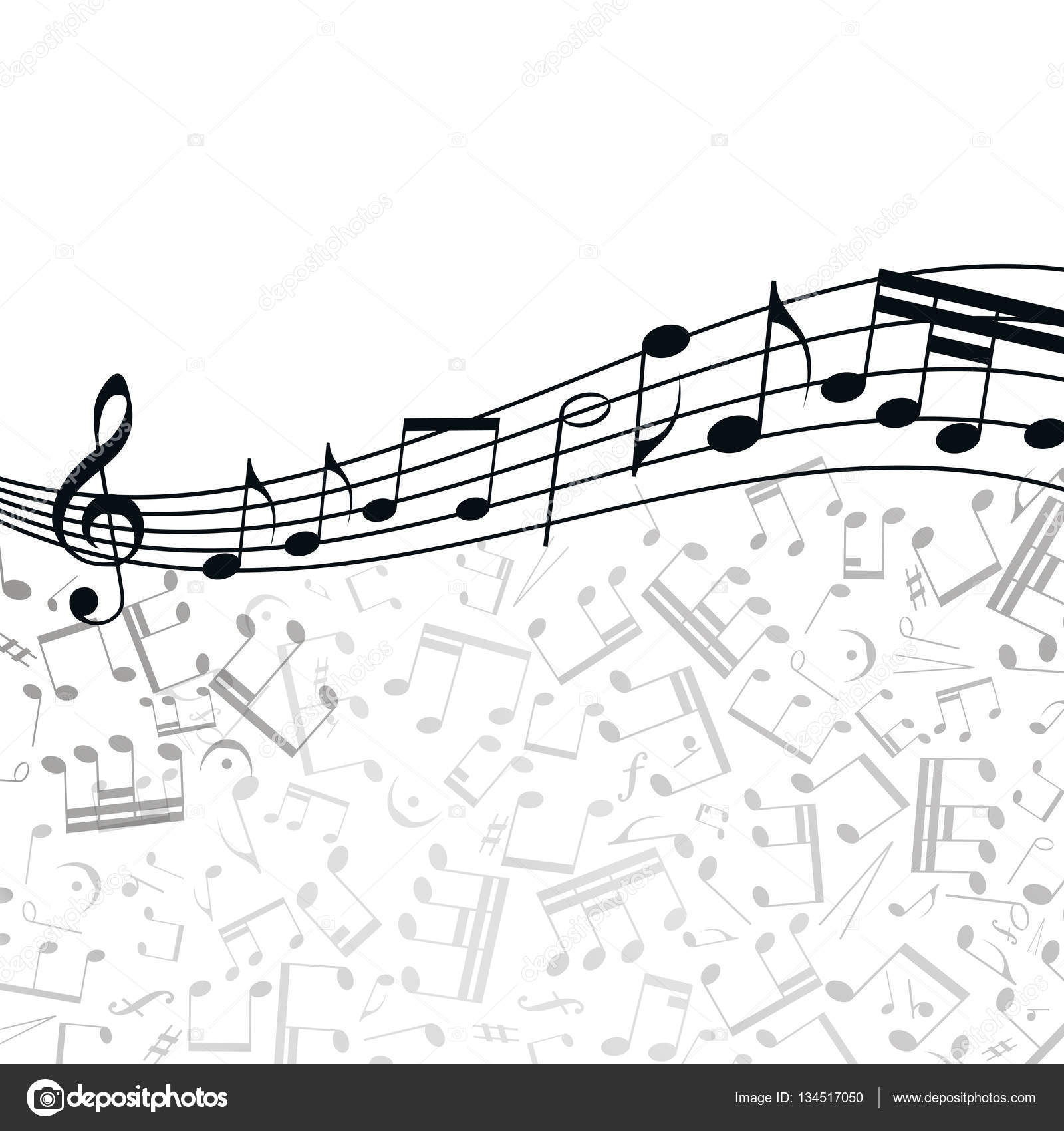 Music background: melody, notes, key. Stock Vector Image by ...