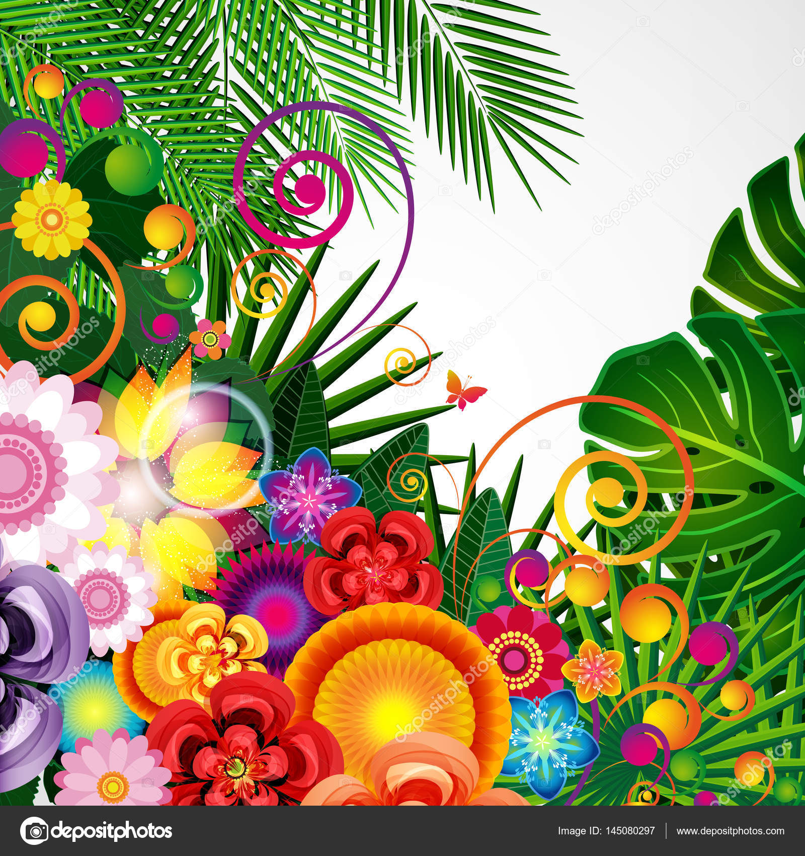 Flowers spring design background, floral pattern. Stock Vector by ...