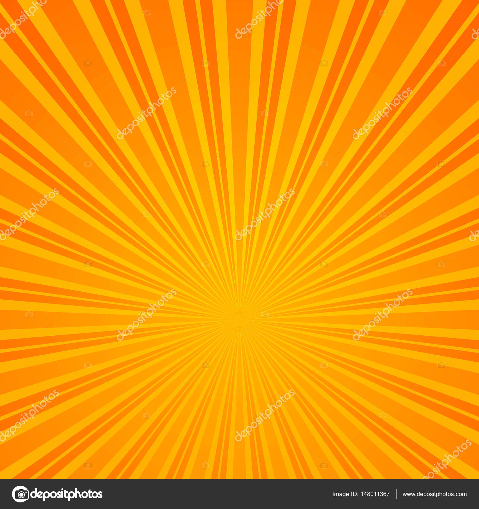 Abstract Retro Rays Orange Background. Stock Vector Image by ...