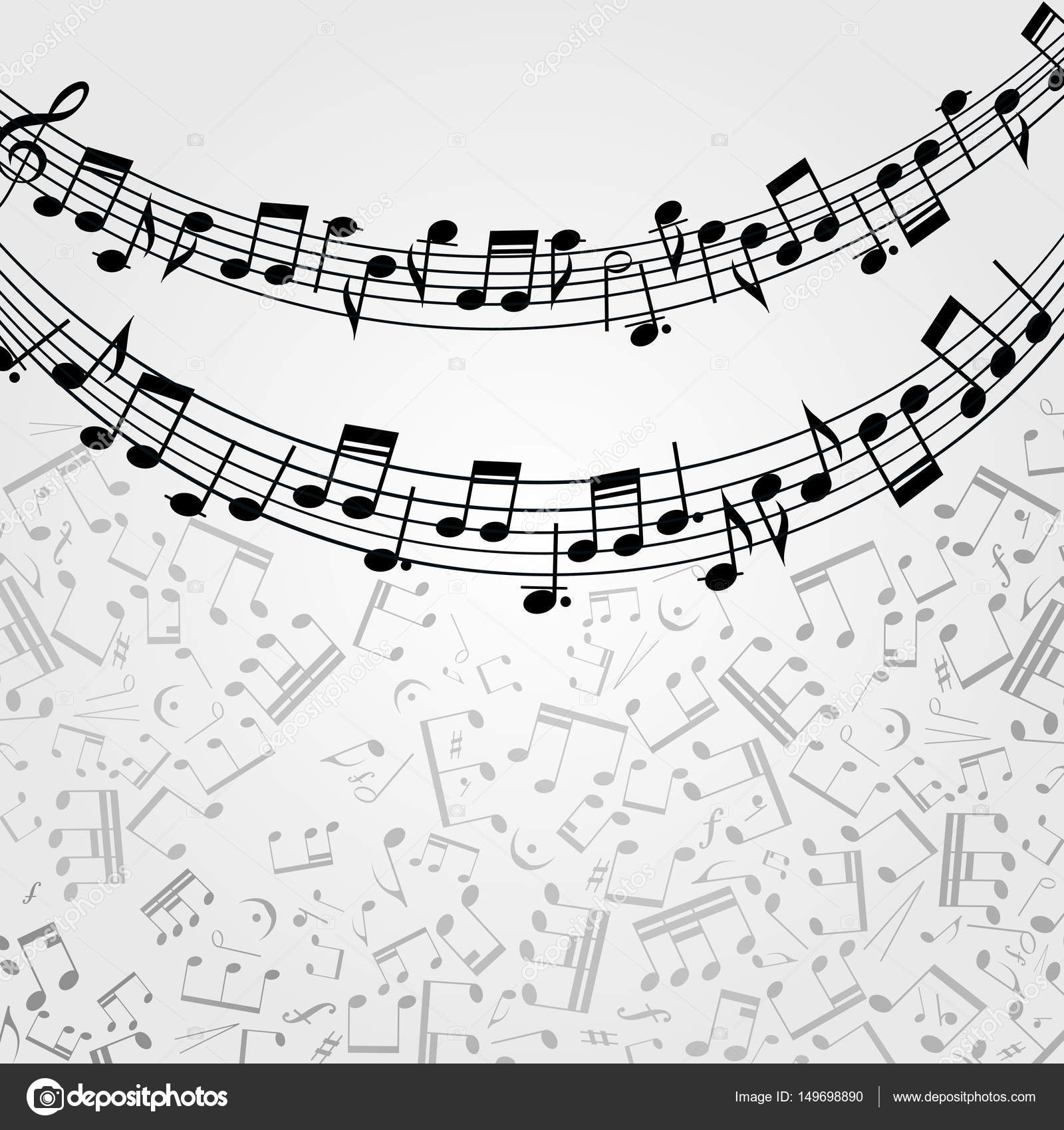Music background: melody, notes, key. Stock Vector Image by ...