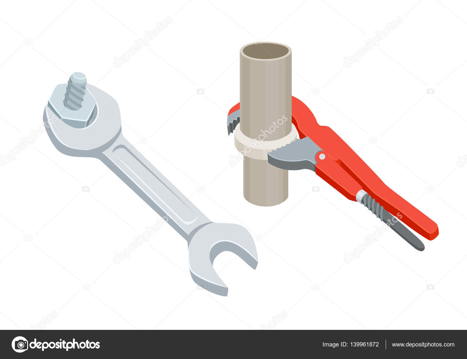 Adjustable wrench, spanner Stock Vector by ©nordfox #139961872