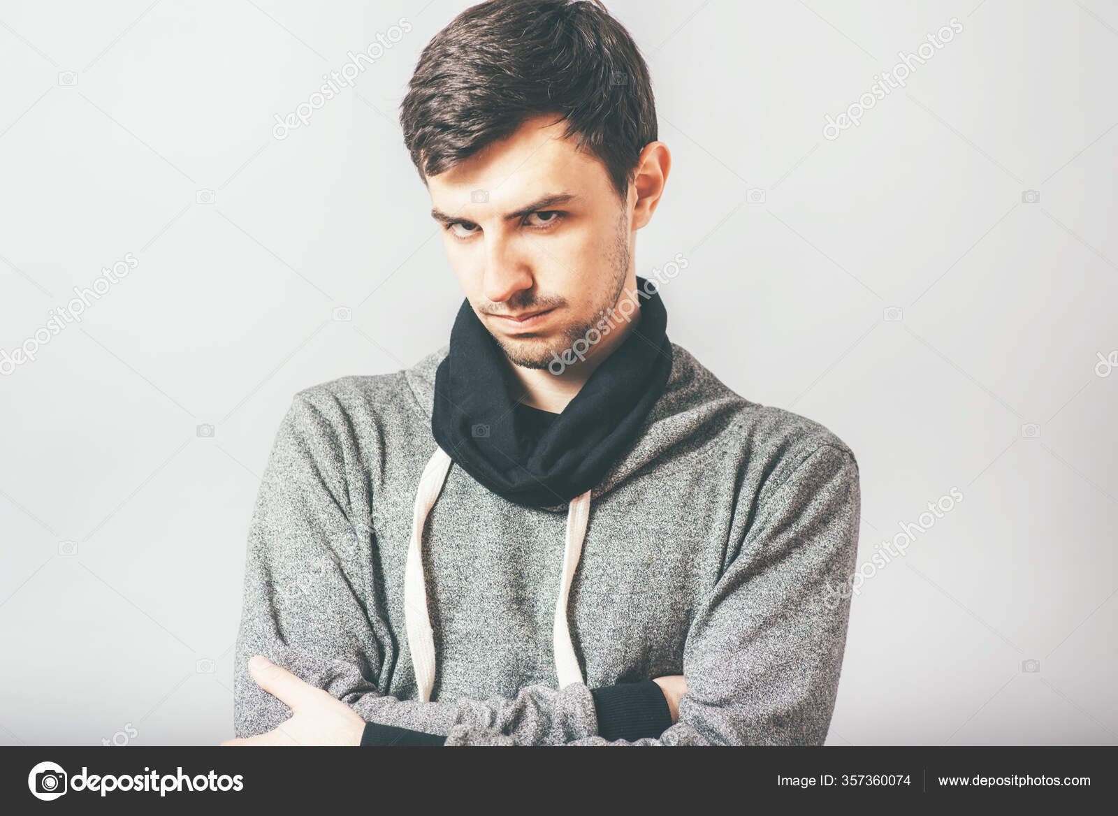 Guy Offended Photo Studio Background Stock Photo by ©file404 357360074