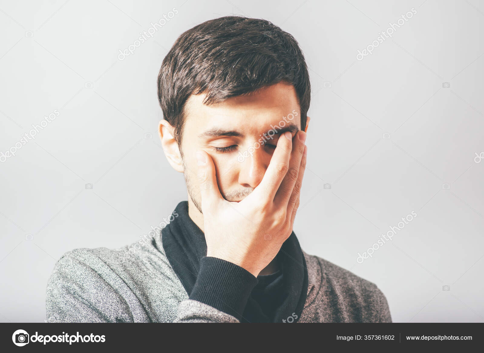 Man Despair Photo Studio Background — Stock Photo © file404 #357361602