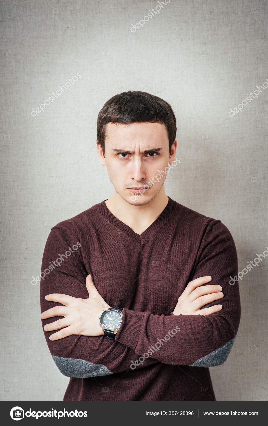 Portrait Disgusted Man Looking Camera Stock Photo by ©file404 357428396