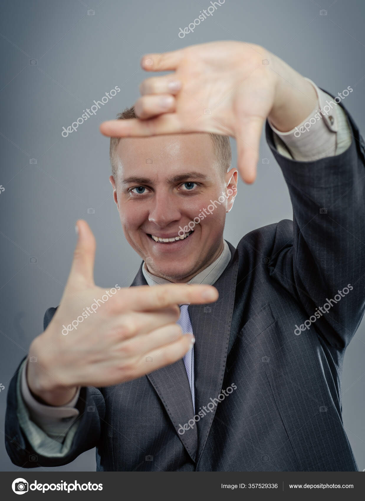 Man Framing His Hands — Stock Photo © file404 #357529336