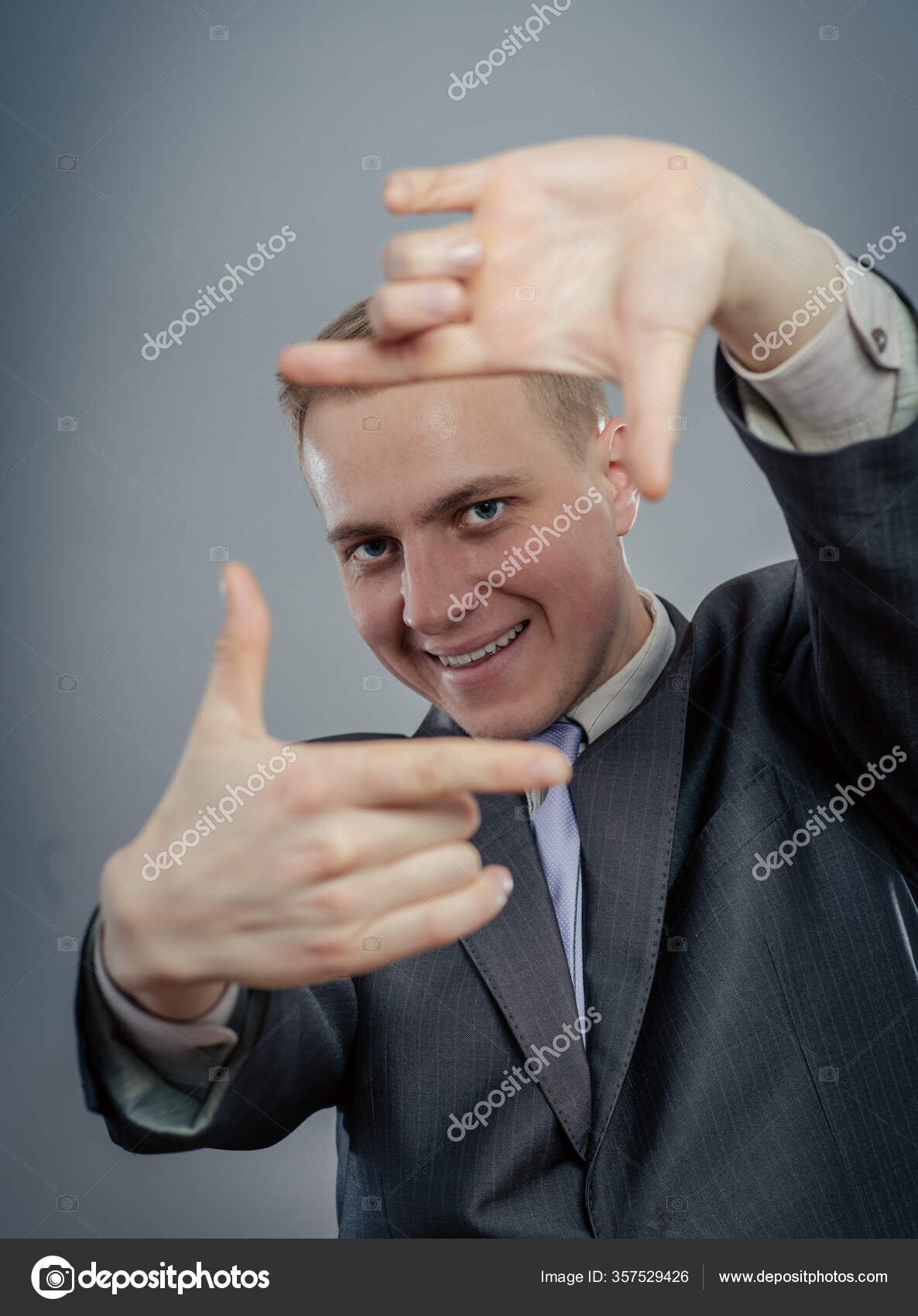 Man Framing His Hands — Stock Photo © file404 #357529426