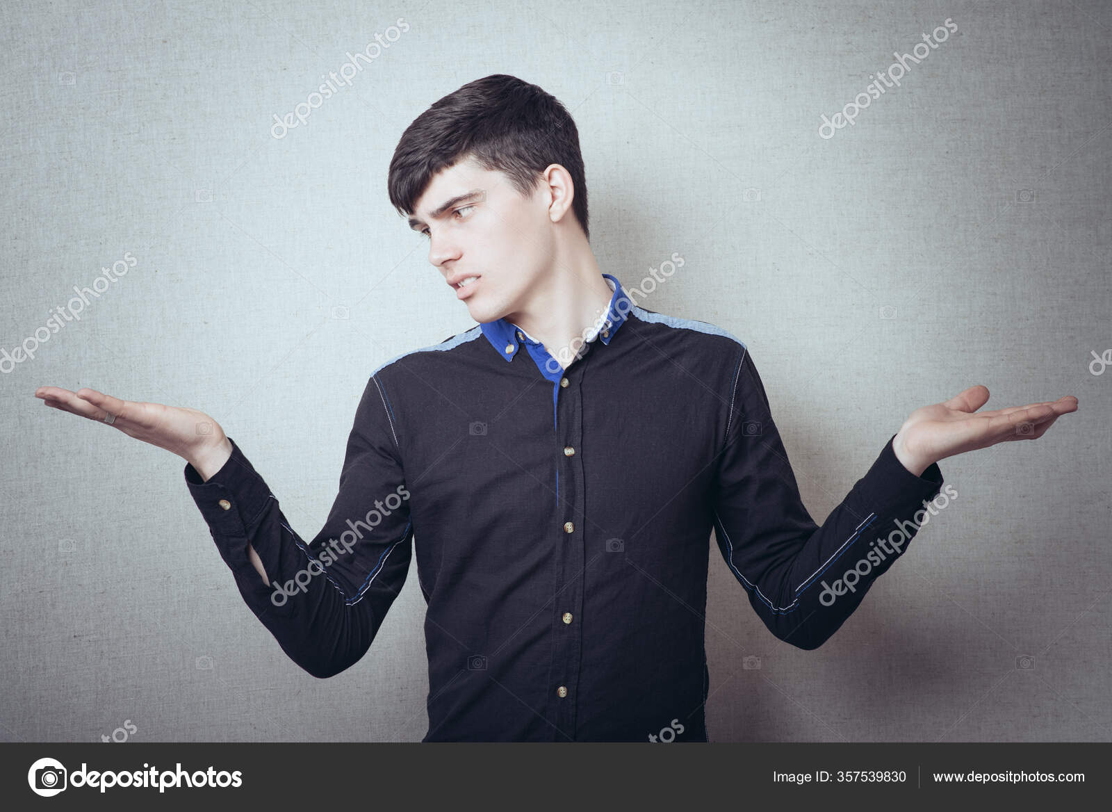 Hands Different Directions Gesture Empty Nothing Know Nothing Here ...