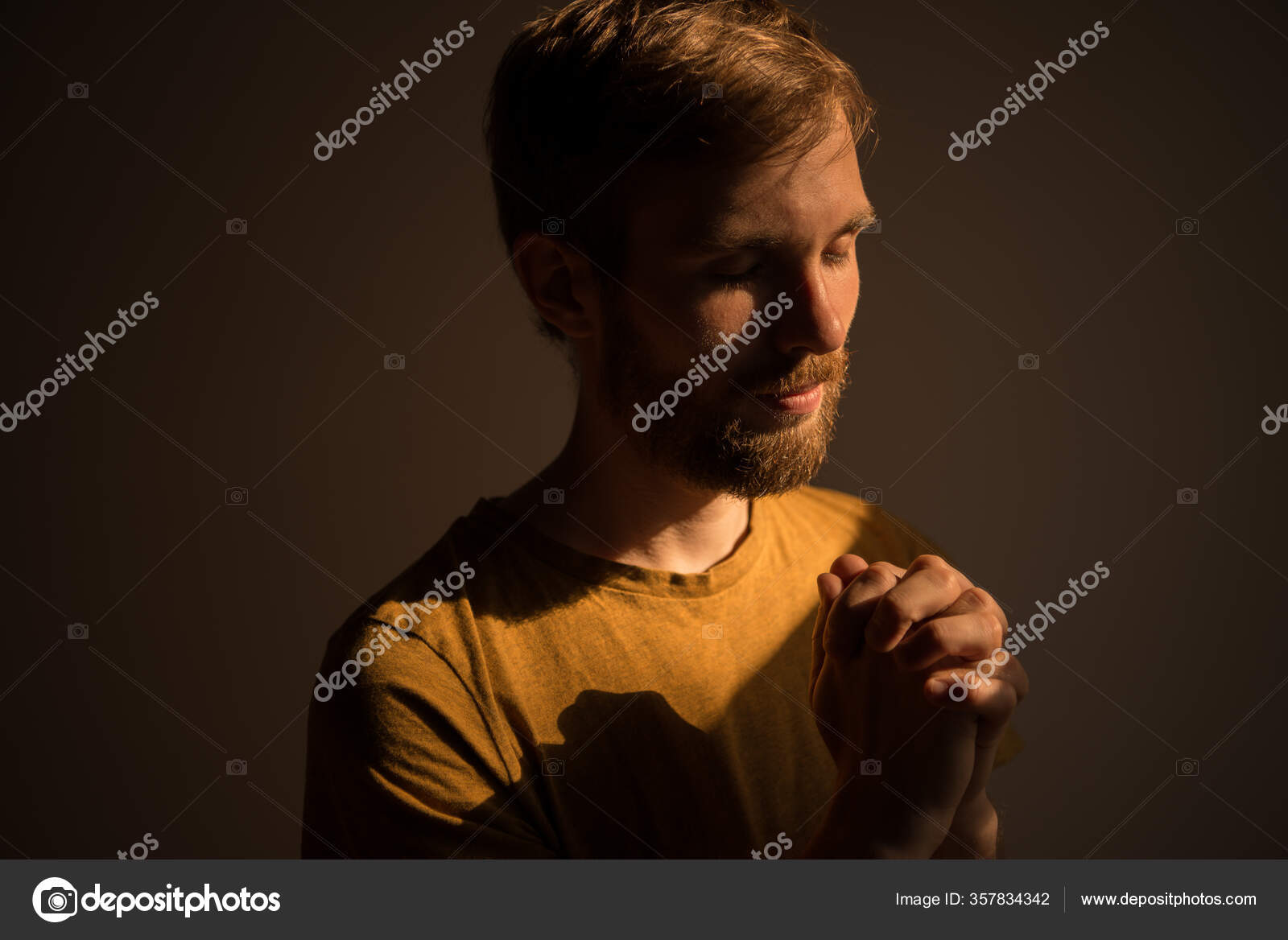 Prayer Man Studio Background Stock Photo by ©file404 357834342