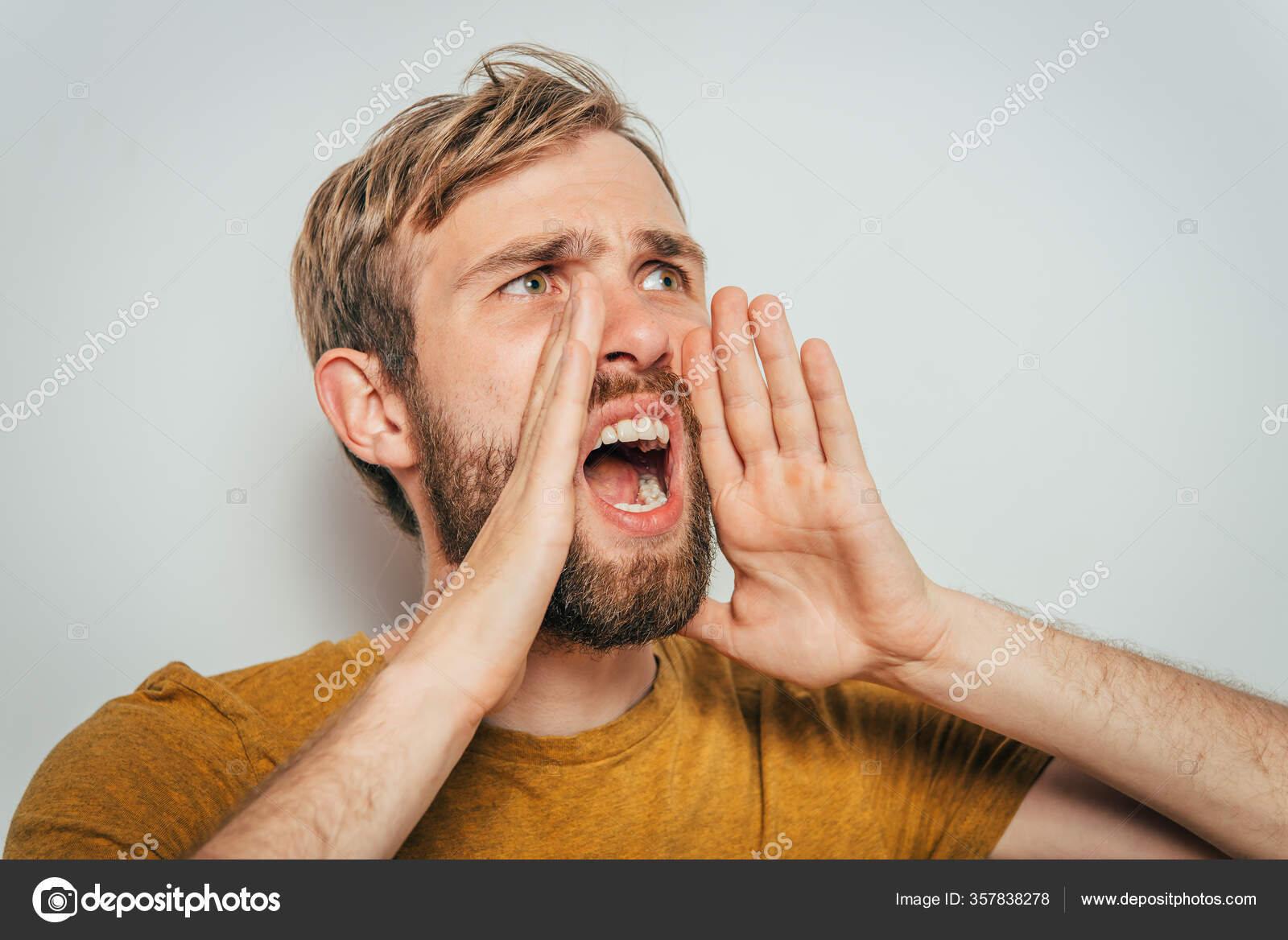 Call Someone Man Studio Background — Stock Photo © file404 #357838278