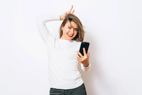 Girl Studio Background — Stock Photo © file404 #357855090