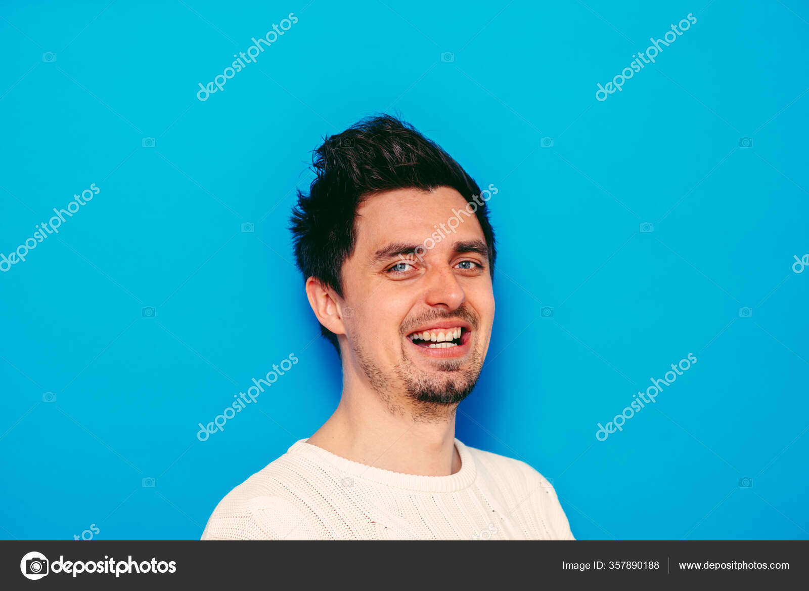 Man Smiling Studio Background Stock Photo by ©file404 357890188