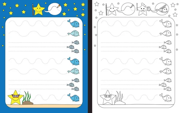 Little Star Preschool worksheet Stock Vector Image by ©nahhan #139198714