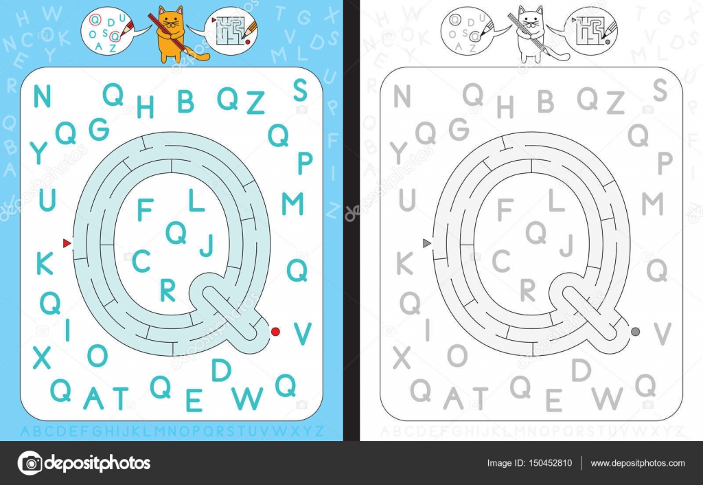 Maze letter Q Stock Vector Image by ©nahhan #150452810