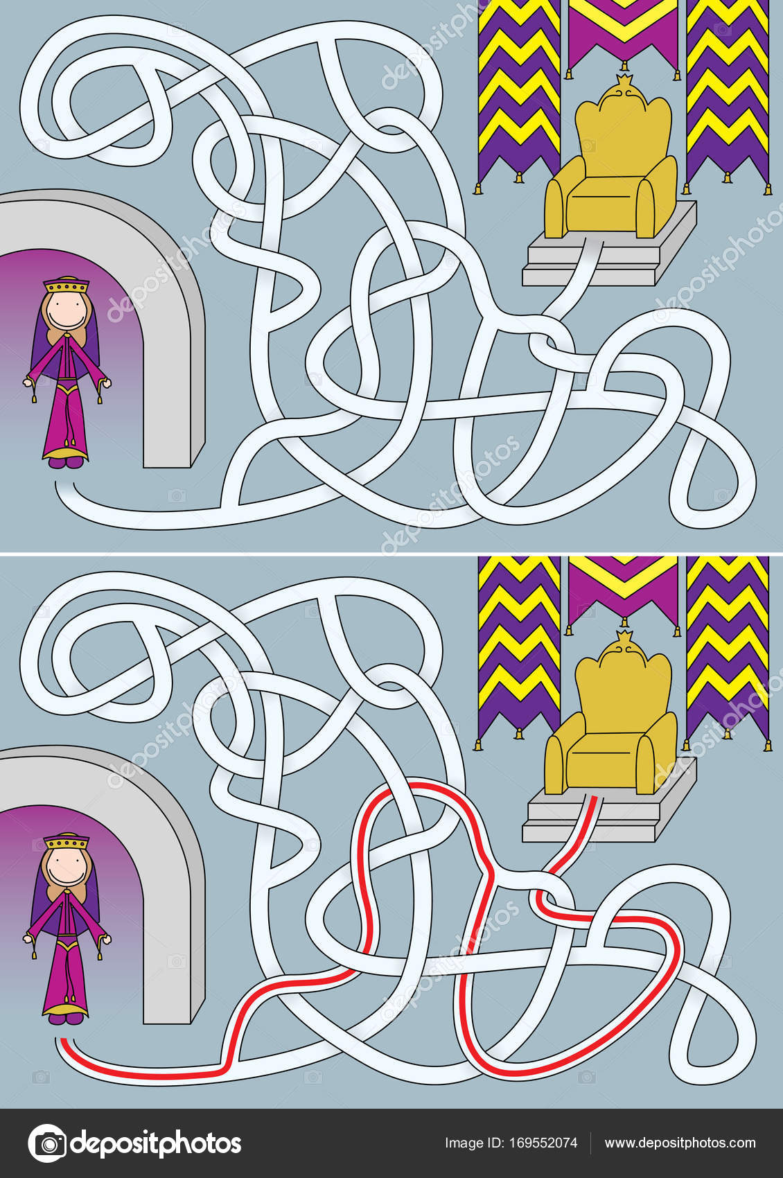 Illustrated queen maze Stock Vector Image by ©nahhan #169552074