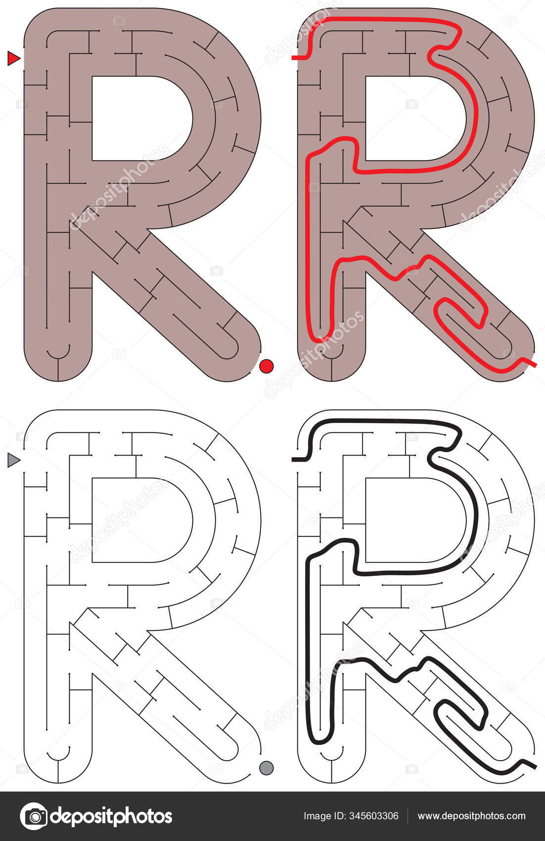 Bokstav R Arbeidsark