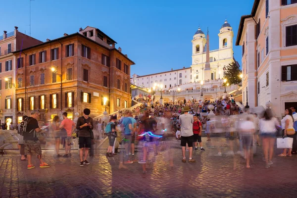 The famous Spanish Steps in Rome at sunset – Stock Editorial Photo ...