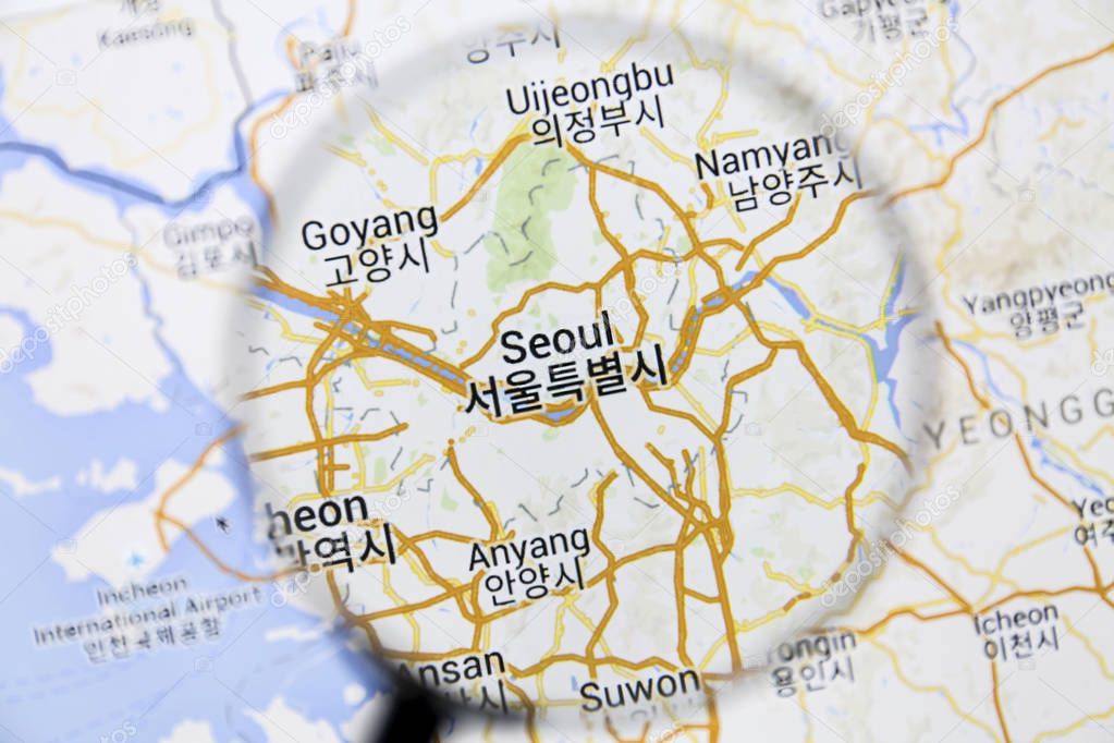 Seoul on Google Maps – Stock Editorial Photo © ibphoto #137909046 Seoul on Google Maps – Stock Editorial Photo © ibphoto #137909046