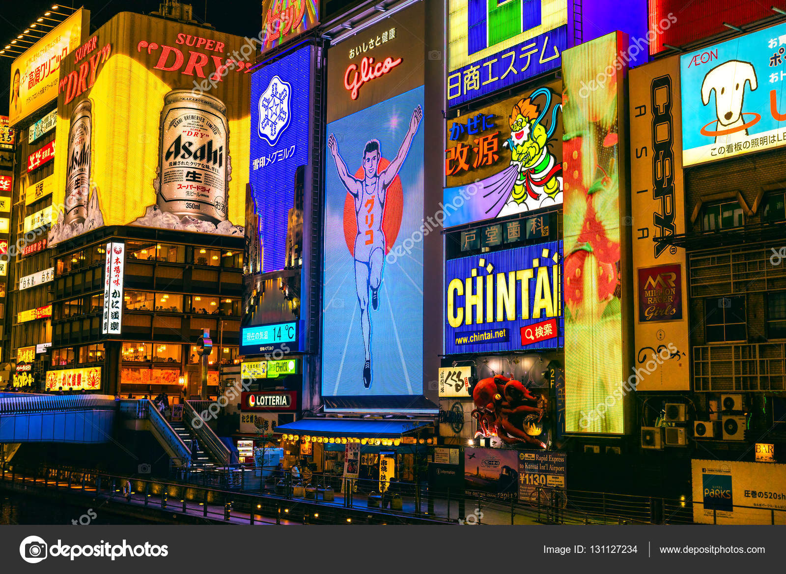 Dotonbori, Namba Osaka area, Osaka, Japan. – Stock Editorial Photo ...