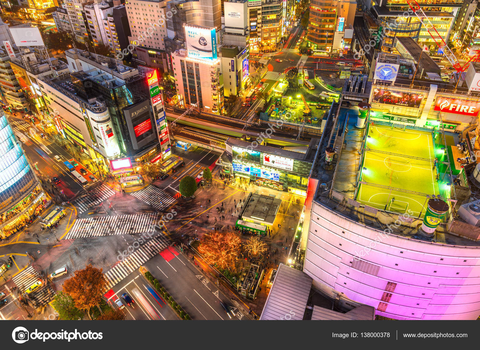 Aerial view of Shibuya District and Shibuya Crossing, Tokyo. – Stock Editorial Photo © masterlu ...