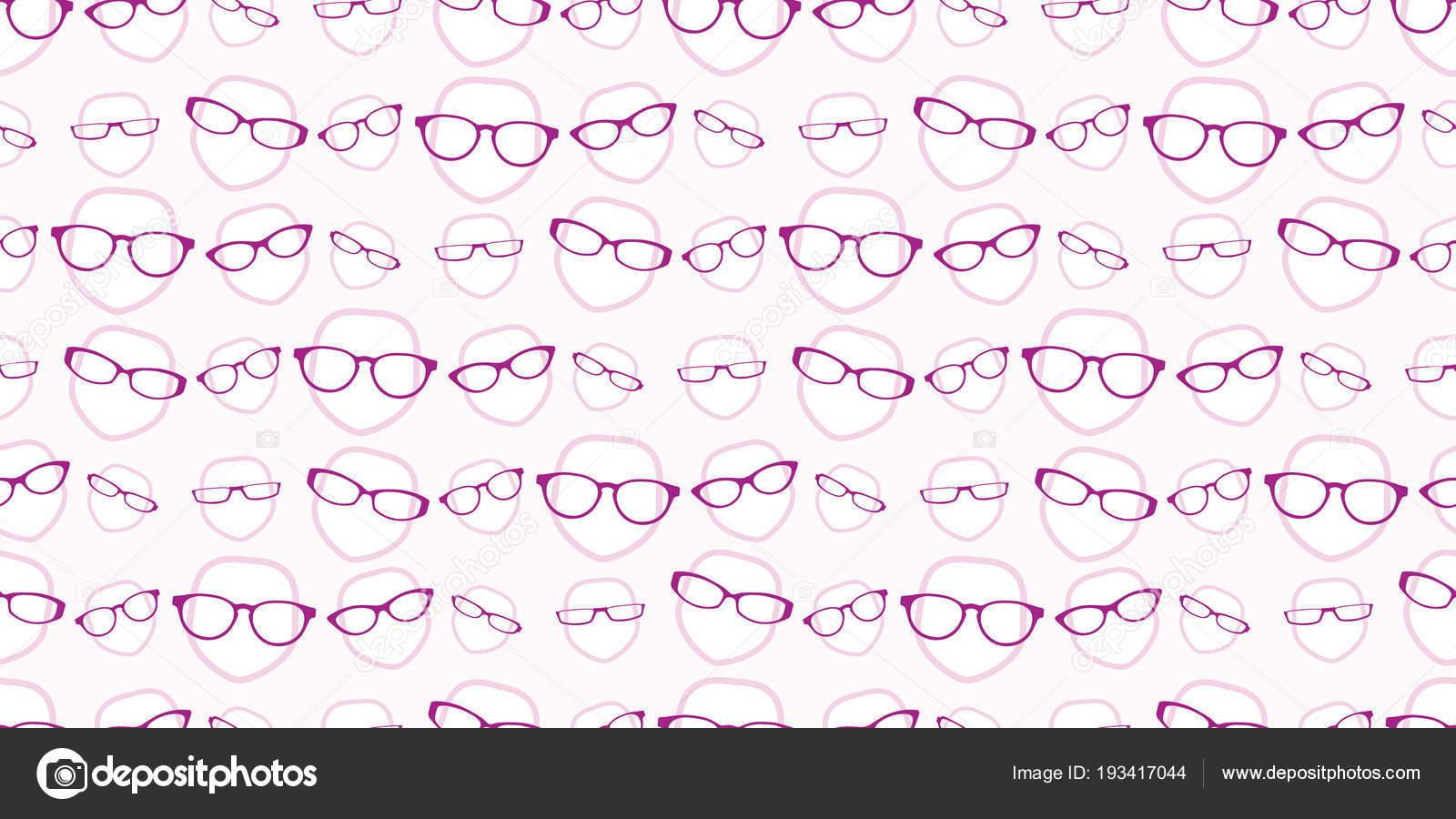 Female glasses seamless background pattern Stock Vector by ©tezzstock ...