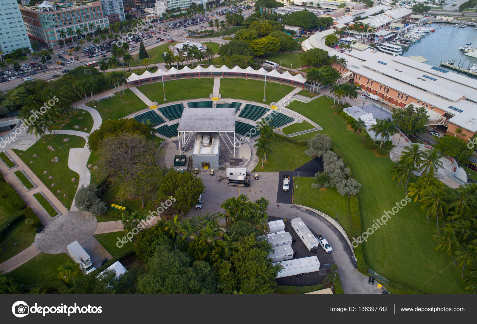 Aerial image of Bayfront Park and Bayside Miami Stock Photo by ©felixtm ...