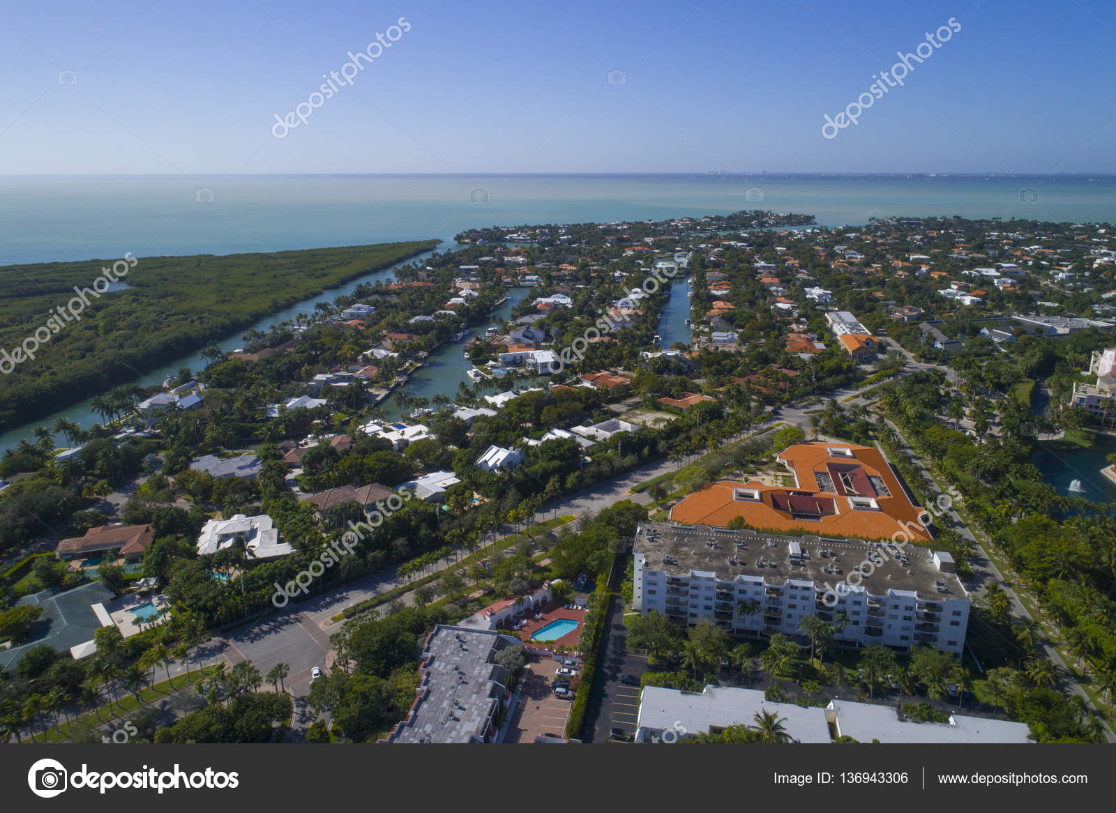 Aerial image of Key Biscayne Florida Stock Photo by ©felixtm 136943306