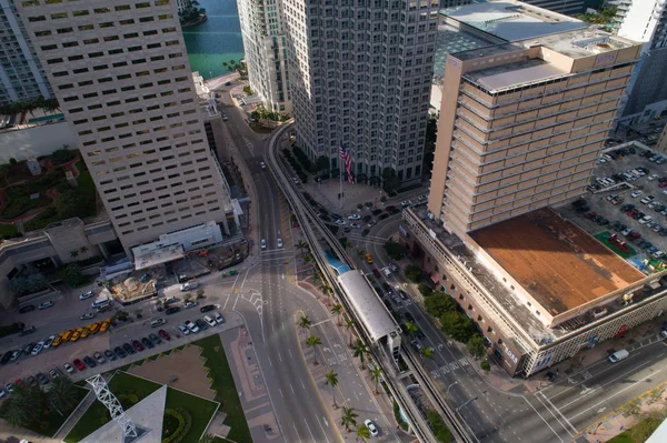 Miami Usa February 2024 Aerial Photo Vitas Tower Downtown Miami — Stock ...