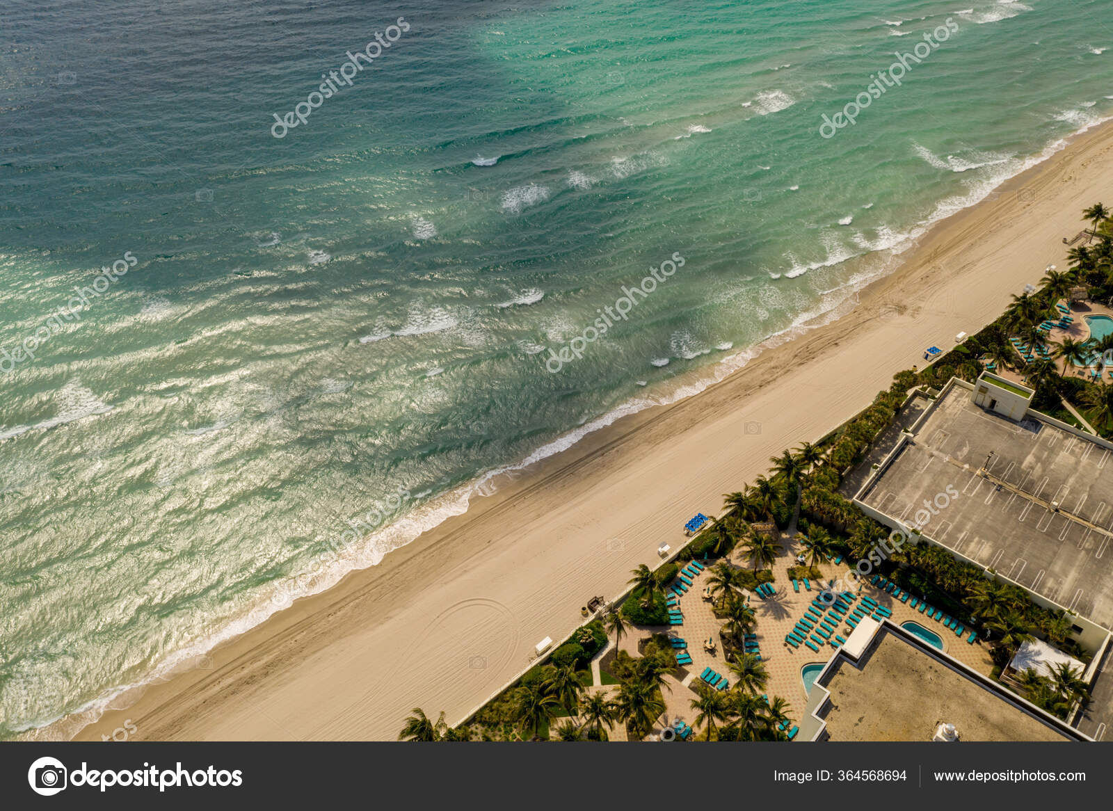 Empty Florida Beach Closed Coronavirus Covid Pandemic Stock Photo by ...