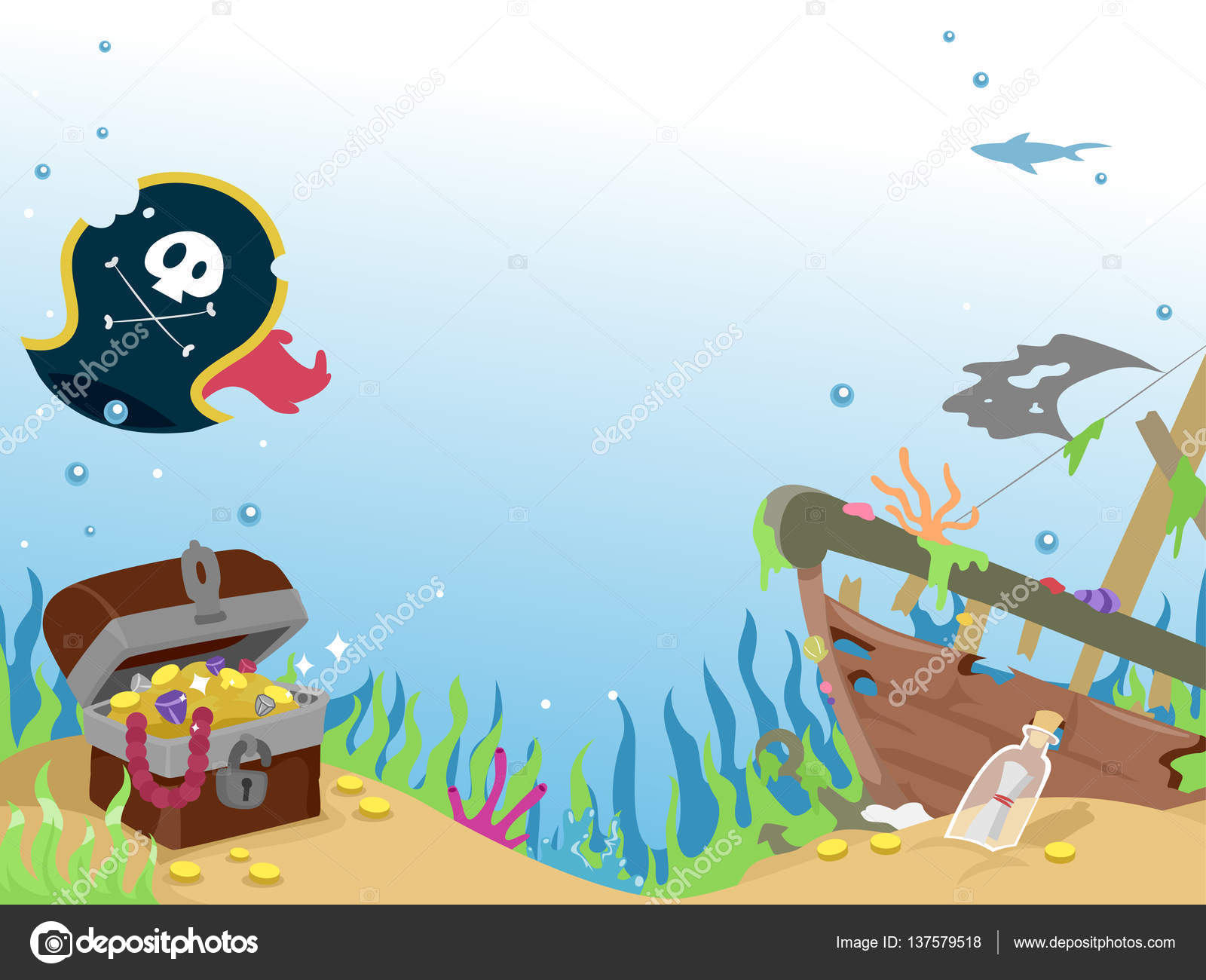Sunken Pirate Ships Clip Art