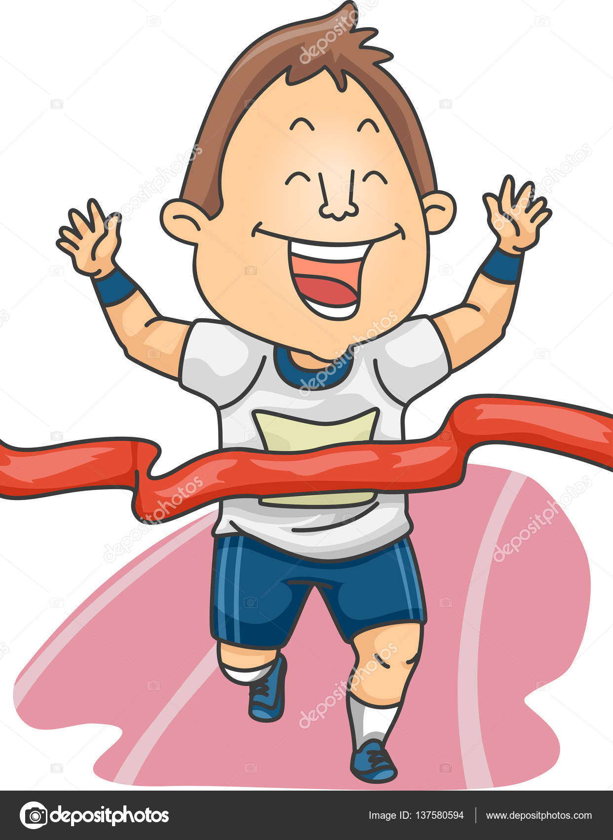 Man Win Race Stock Illustration by ©lenmdp #137580594
