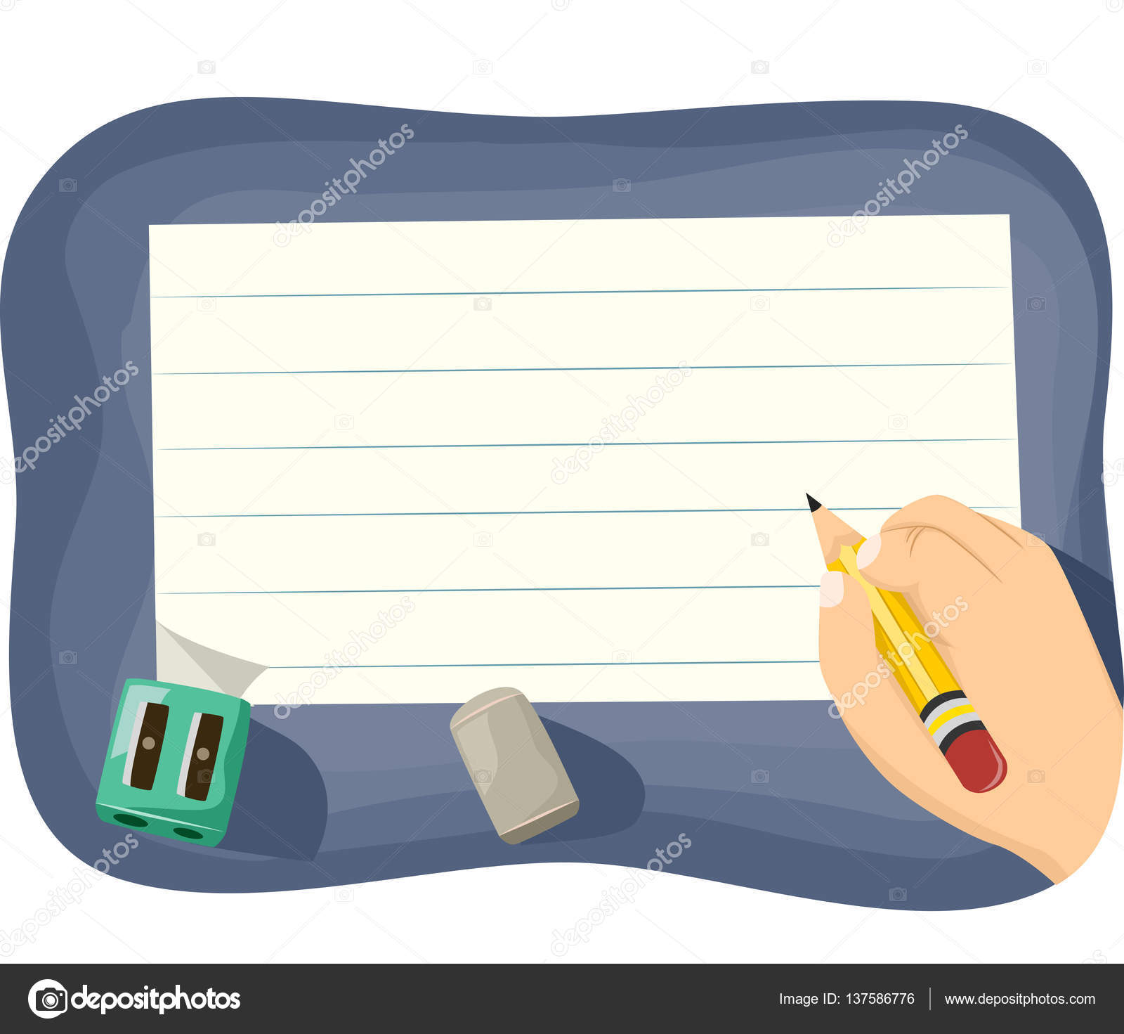 Hand Kid Write Stock Illustration by ©lenmdp #137586776