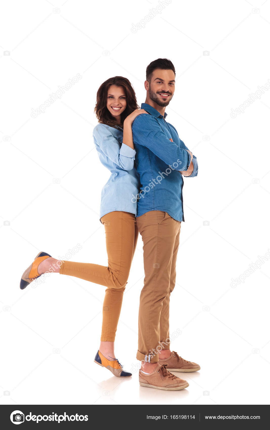 Oman leaning on her man and holding one leg up Stock Photo by ©feedough ...