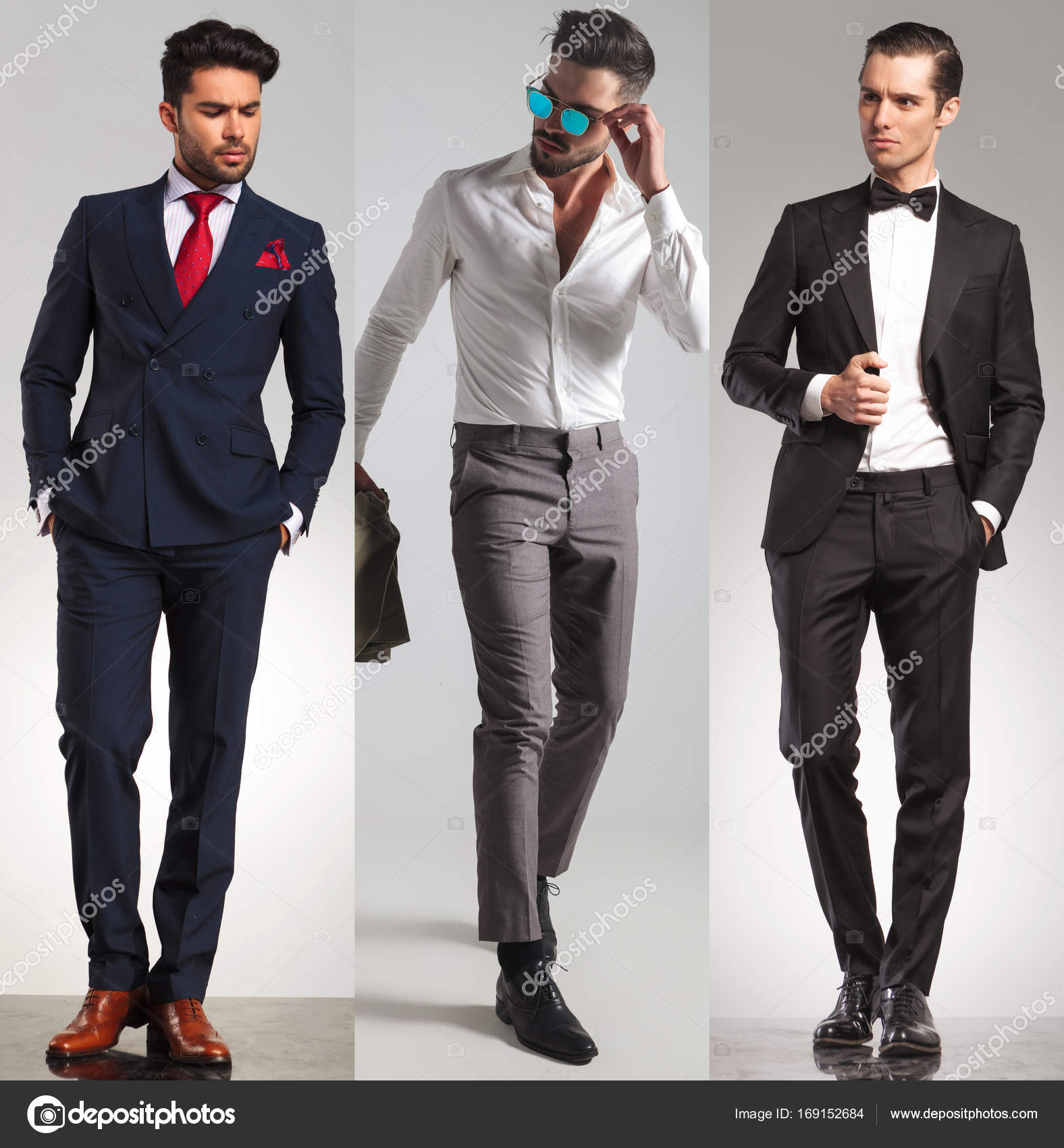 3 different elegant young men — Stock Photo © feedough #169152684