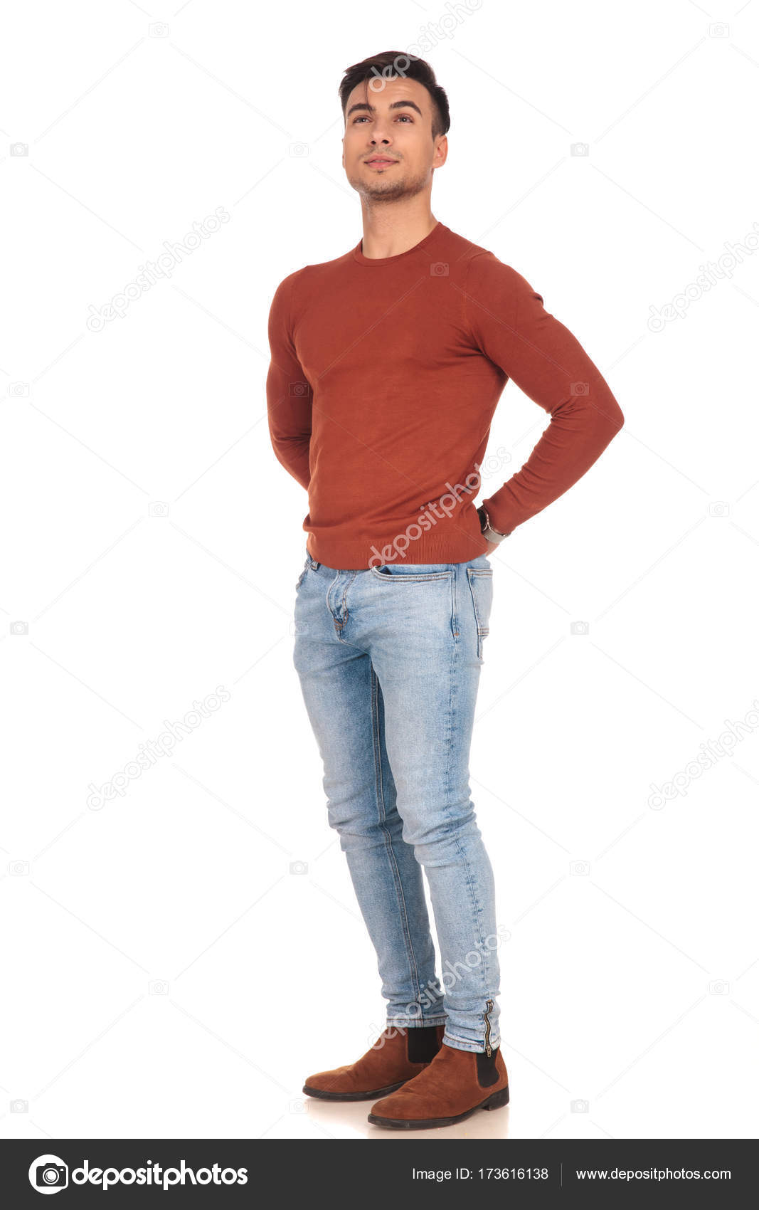 Man Standing Up Back