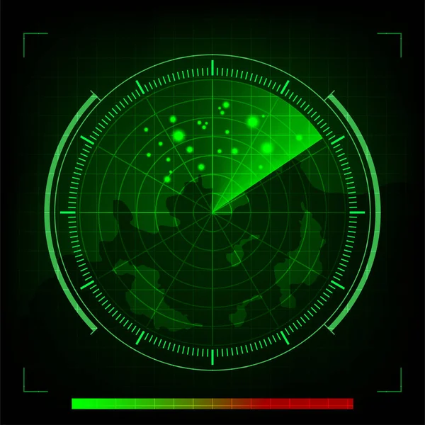 Radar screen — Stock Vector © Makhnach #5034202