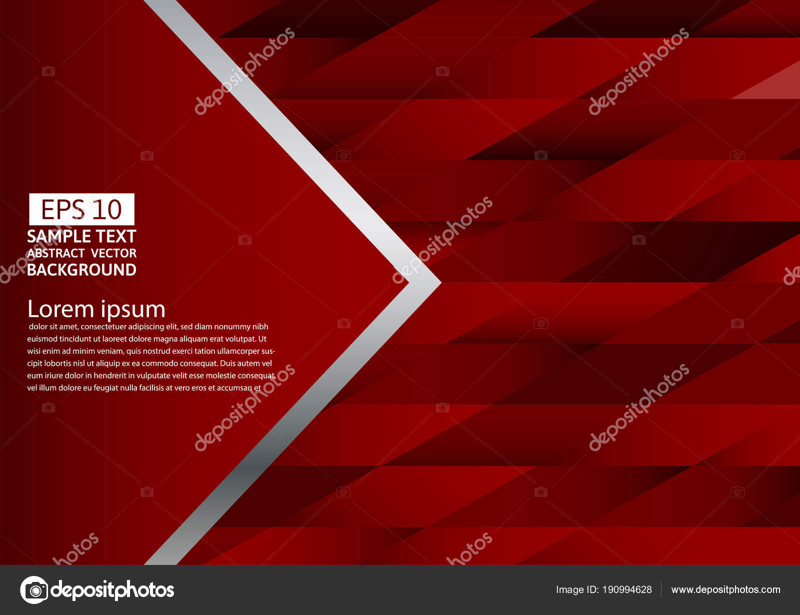 Fondo Geométrico Color Rojo Abstracto Ilustración Vectorial Con Espacio ...