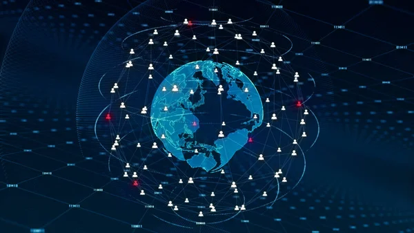 Technology Network Data with Icons Connection, Digital dataNetwork and ...