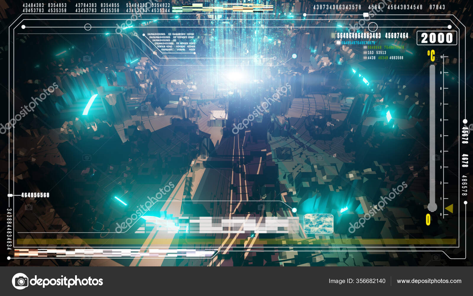 Futuristic Computer Interface Wallpaper