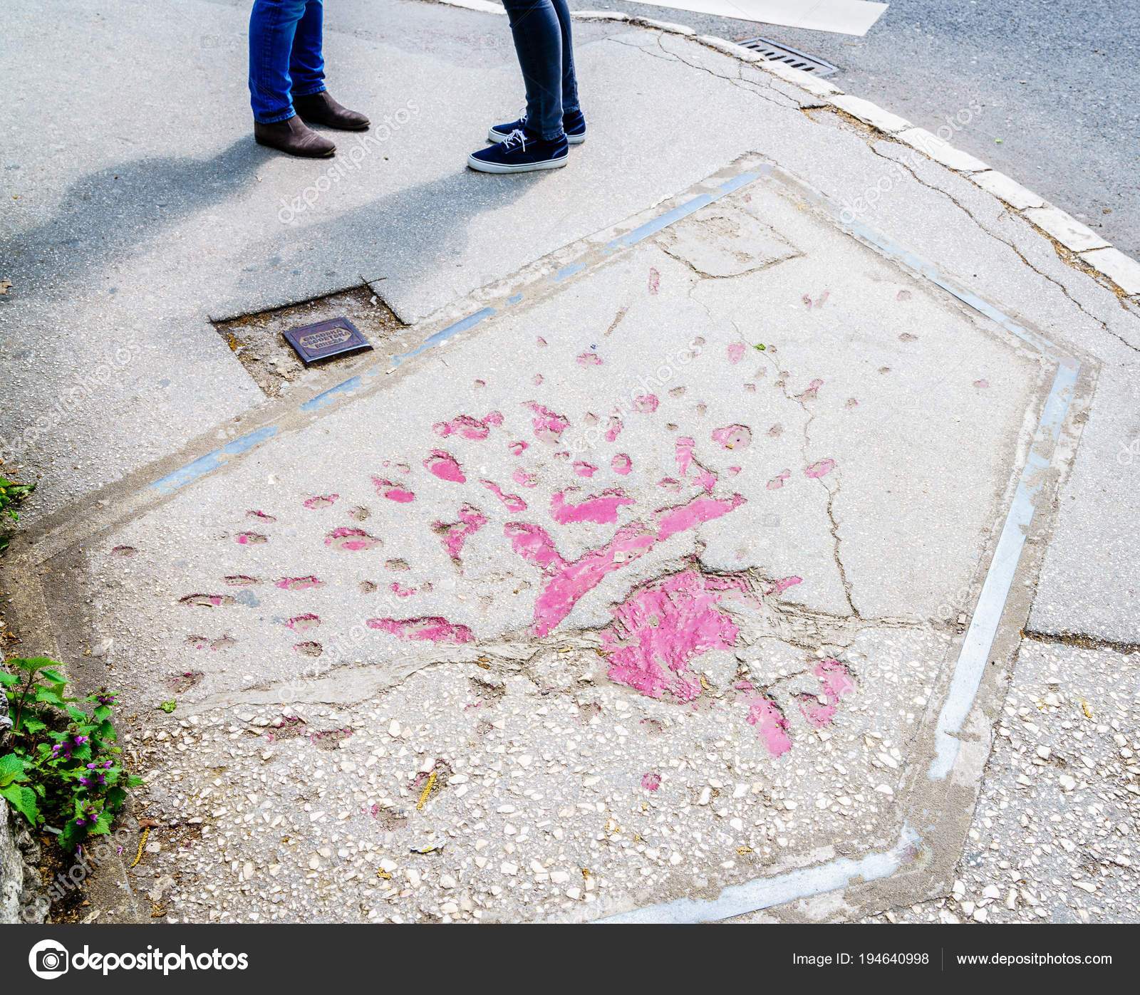 Markings Streets Sarajevo Indicating Mortar Shells Exploded Bosnian War ...