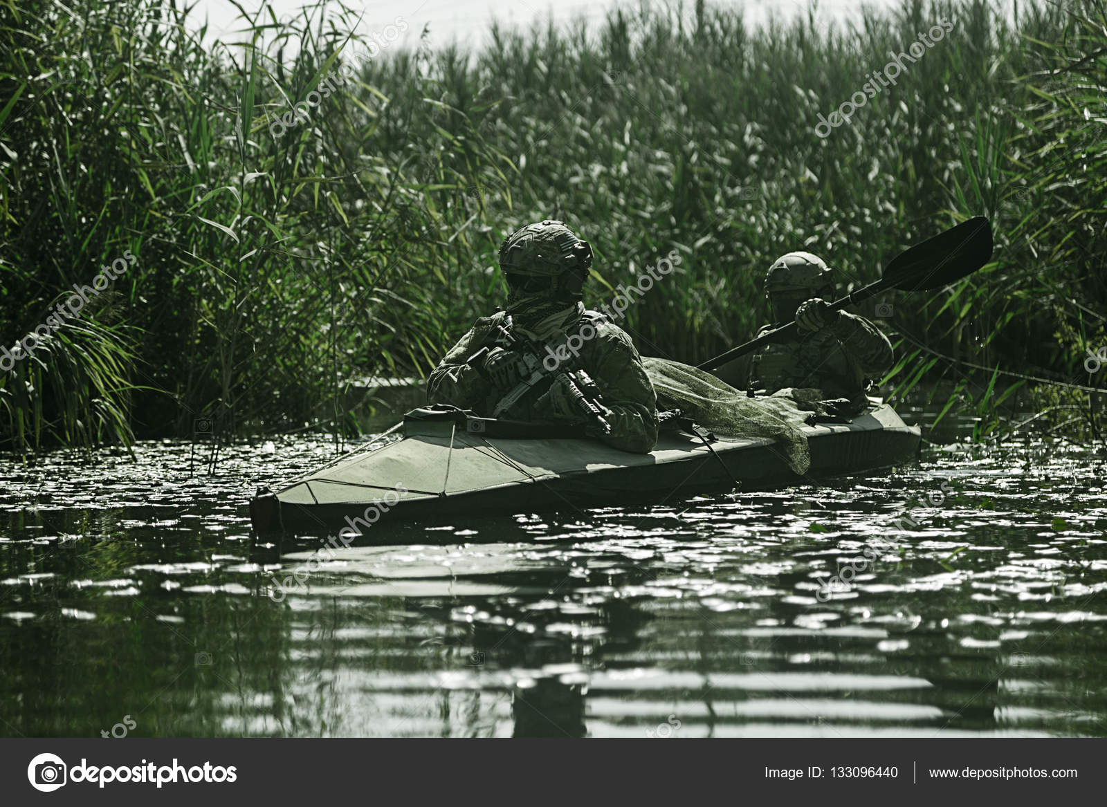 Spec ops in the military kayak Stock Photo by ©zabelin 133096440