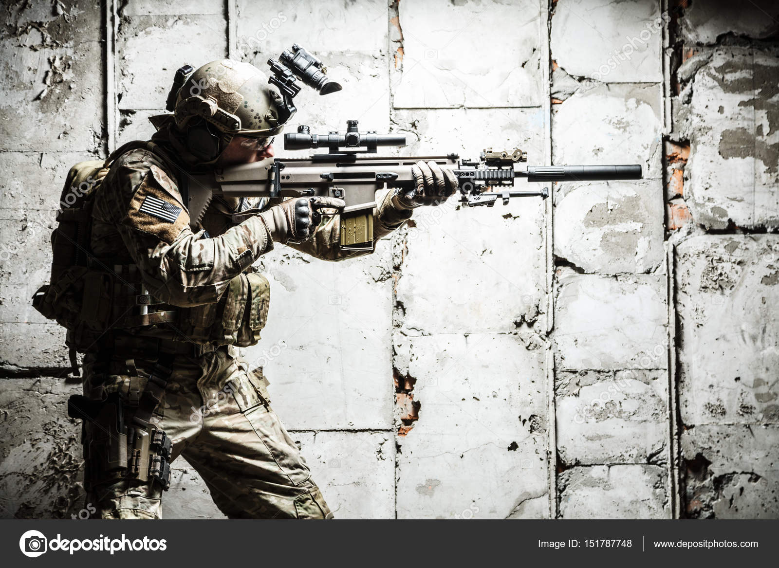 Army Ranger in field Uniforms — Stock Photo © zabelin #151787748