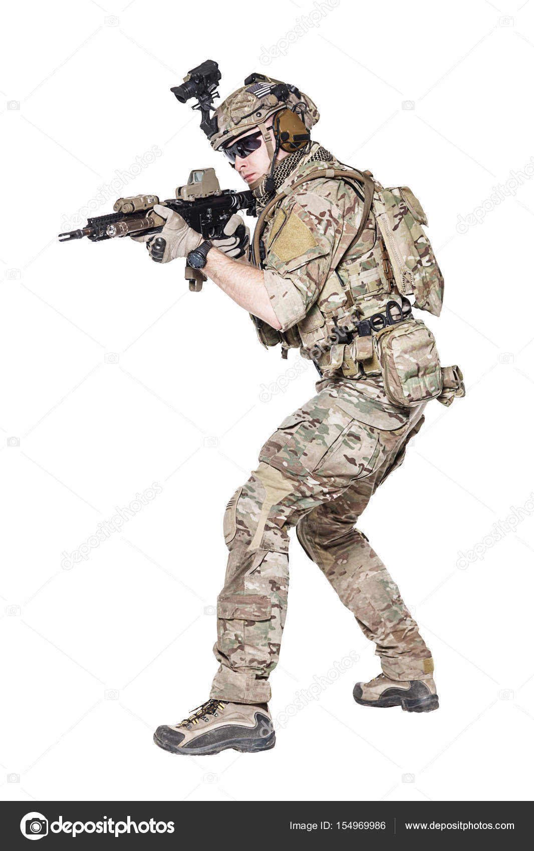 US Army Ranger with weapon — Stock Photo © zabelin #154969986