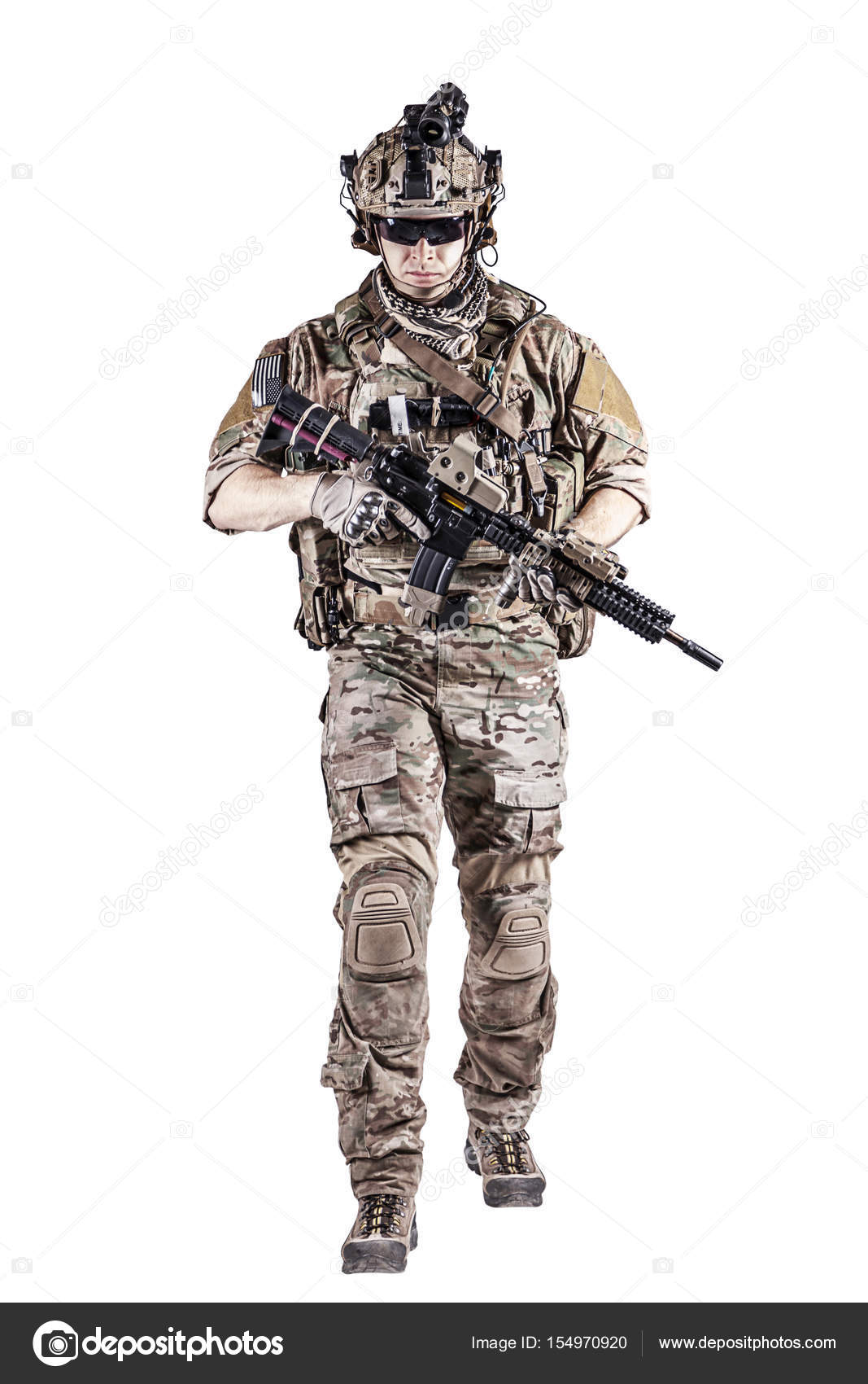 US Army Ranger with weapon — Stock Photo © zabelin #154970920